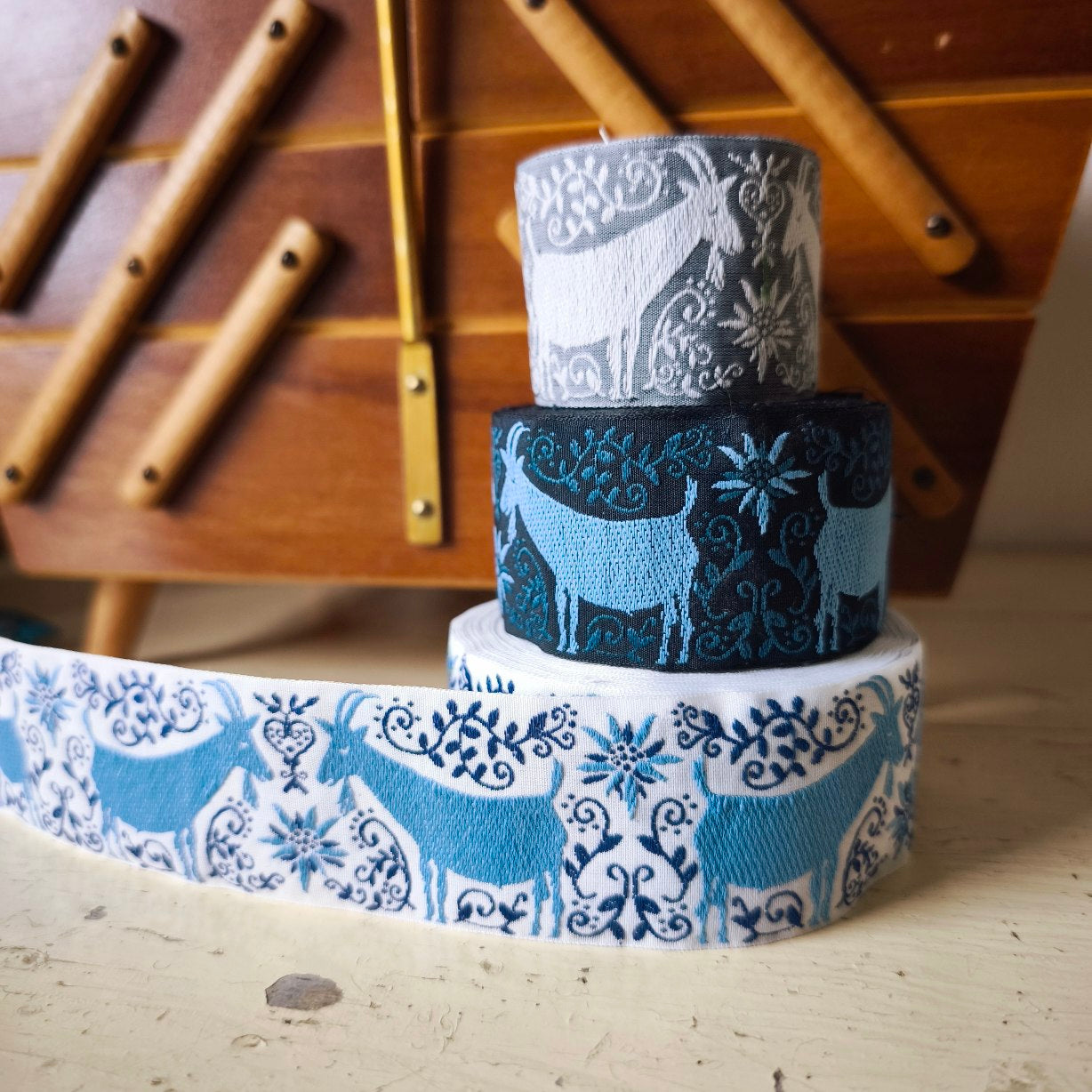 Kafka Goat Ribbon 40mm wide - per 50cm length – Beyond Measure