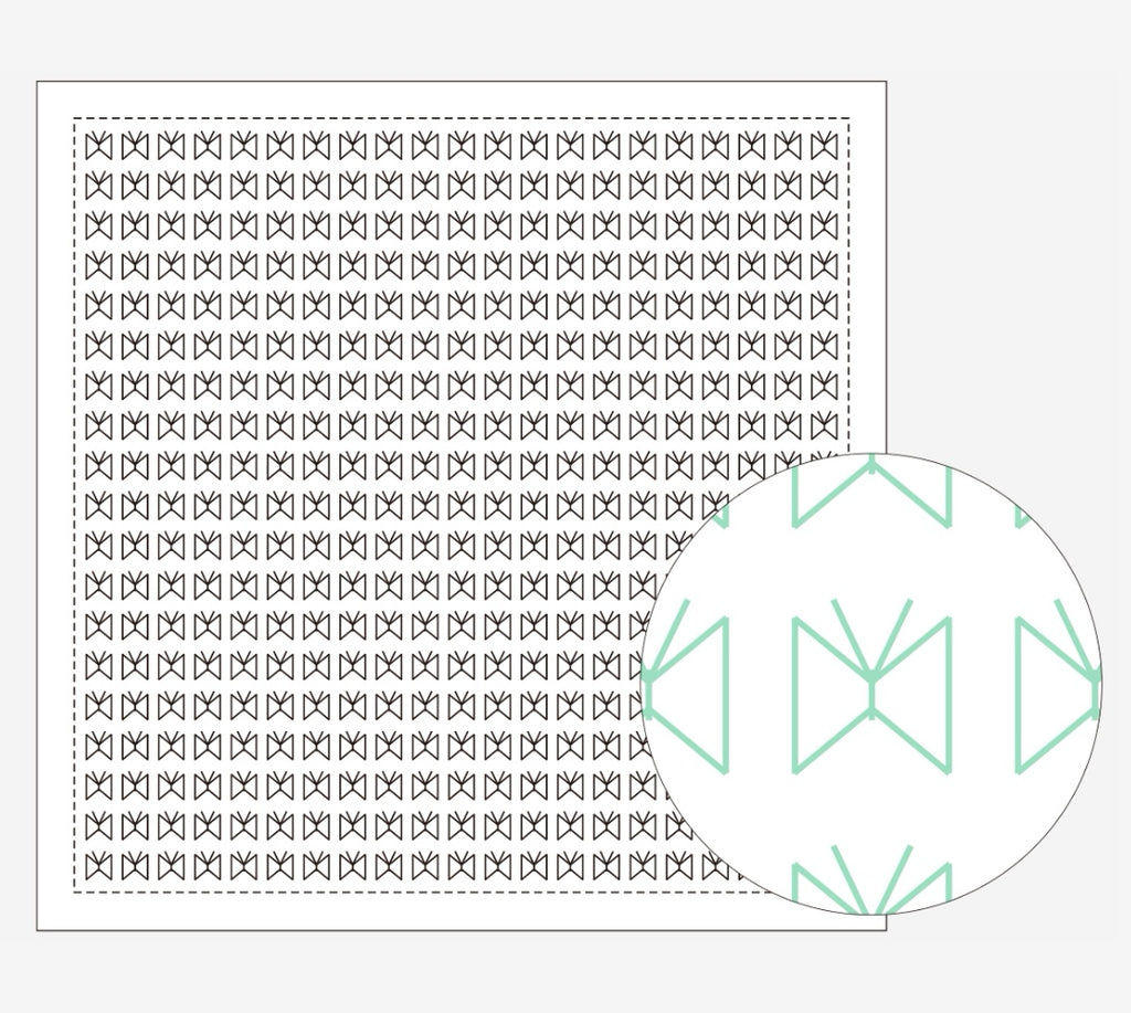 Daruma Yokota Sashiko Sampler Cloth - hitomezashi patterns - white ...