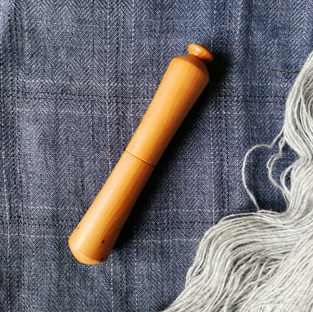 Long Turned Wooden Needle Case – Beyond Measure
