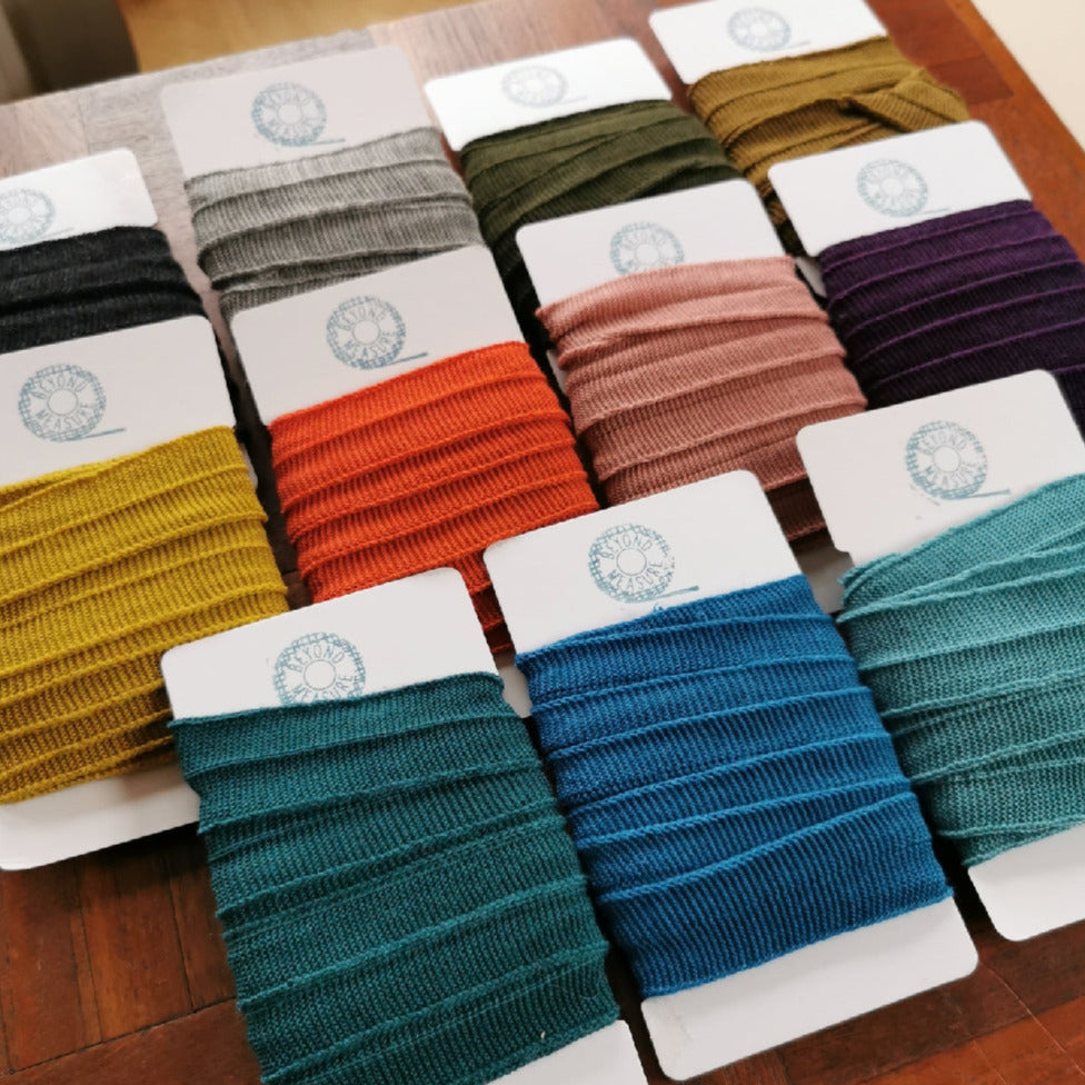 Organic wool fold-over binding 2 metre card – Beyond Measure